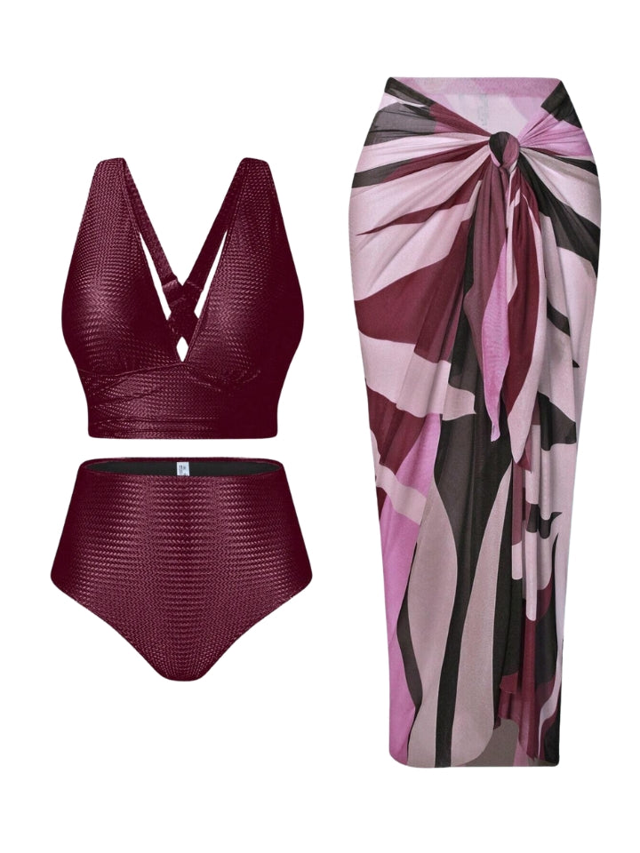 Biquíni Plus Size Cropped Cíntia – 3 Peças – Morena Cor de Jambo